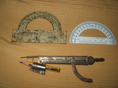 Antique Compass and Protractors