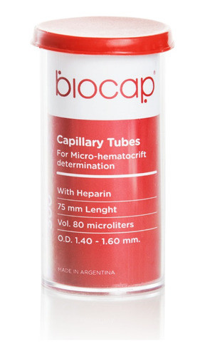 Biocap Capillary Tubes with Heparin x 500 Units