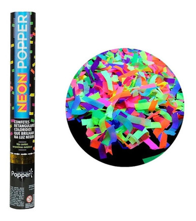 Popper Neon Confetti Launcher - Perfect for Parties, Birthdays, and Raves