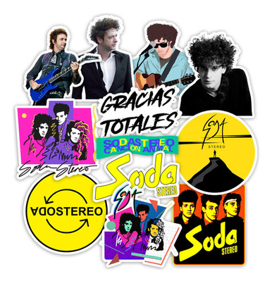 Stickarte_Arg Soda Stereo Cerati Stickers Set of 15 PVC Laminated