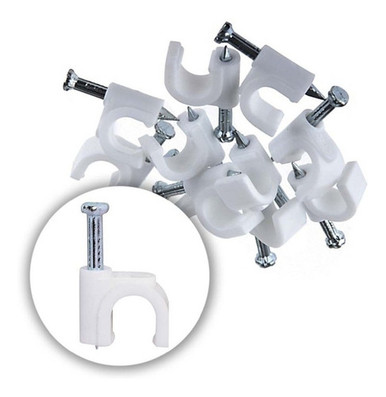 PVCC Premium Coaxial Cable Staples RG6, RG59 - Pack of 50