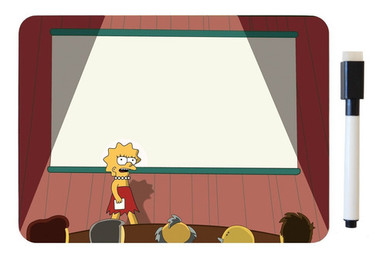 EstudioUmi Meme Pizarra Imantada Heladera C/marcador Lisa Simpson Comic