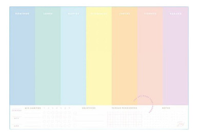 FW Rainbow Weekly Planner Calendar