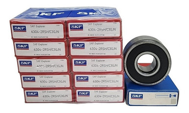 SKF 6304 2RS C3 Bearing (20x52x15) - Pack of 10 Units