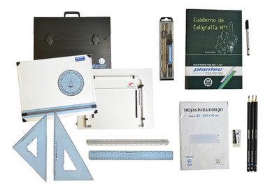 Plantec Technical Drawing Kit 50x60 With 6 Position Easel & 26 Art Supplies