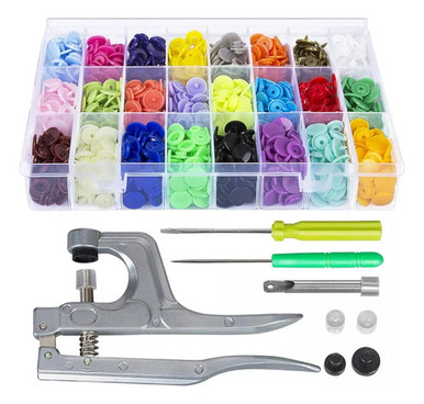 CIMARRON 160 Colorful Buttons and Applicator Pliers for Clothing and ...