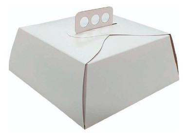 Market Paper Caja Para Torta Blanca Lisa 29x29x10 - 100 Unidades