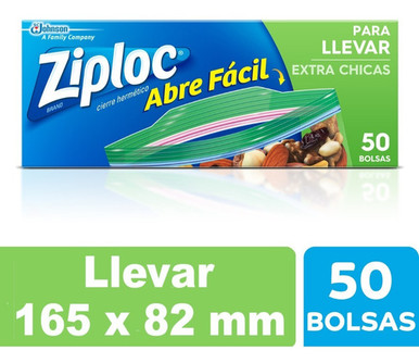 Ziploc Extra Small Carry Bags 50 Units - 12 Packs