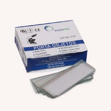 Euromix Glass Slide Holder. Box of 50 Units. Polished Edge