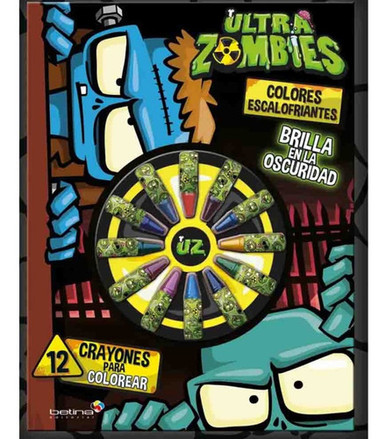 Ultra Zombies Coloring Book + 12 Crayons - Mosca