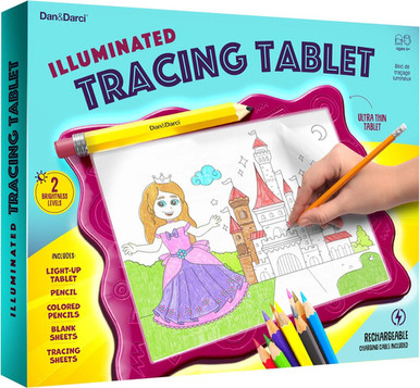 Dan&Darci Illuminated Tracing Tablet for Kids - Rechargeable