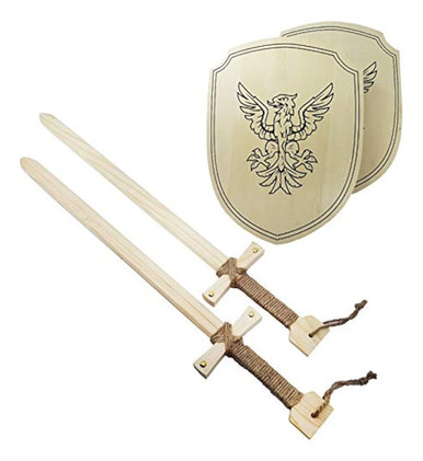 Adventure Awaits! Wooden Sword and Shield Set