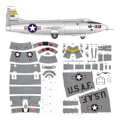 Bell X-1B 1:33 Scale Papercraft Model - Error-Free