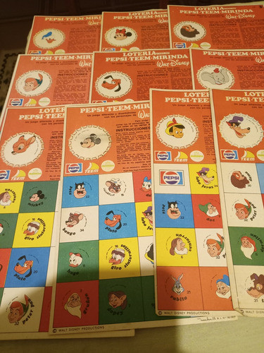 Pepsi Complete Set of Disney Bottle Caps and Game Cards