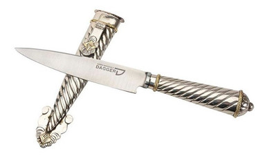 Dagger Facón De Alpaca Cincelado Modelo Gallonado