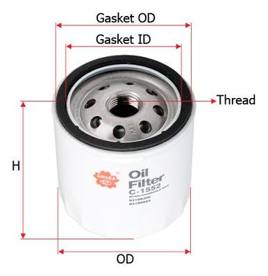 Sakura Oil Filter Chevrolet Celta - 1.0 8v Gasoline 2000 to 2006