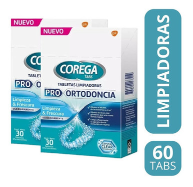 Corega Pro Orthodontic Cleaning Tablets X 60 Units