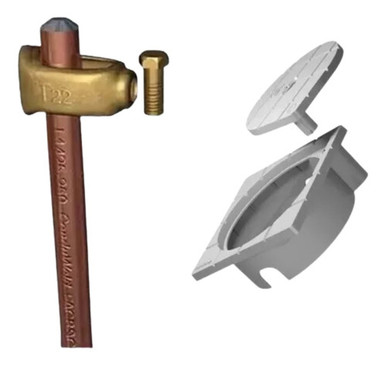 Genrod Ground Rod Kit 3/4" x 1.5m + Inspection Box + Cable Takeoff