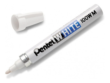 Pentel Durable White Marker for Metals Resistant to Water and Heat