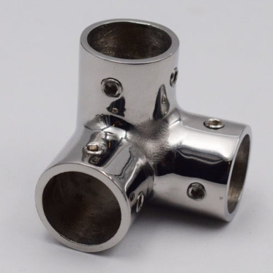 Stainless Steel 316 Corner 3 Way Pipe Fitting by Tren Barco