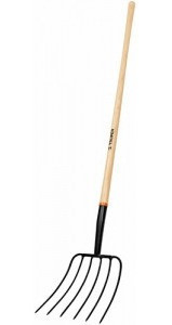 Truper Grass Fork with Long Handle (1.35m) - 6 Prongs
