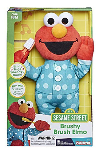 Sesame Street Brushy Brush Elmo Plush 12 inches that Sings