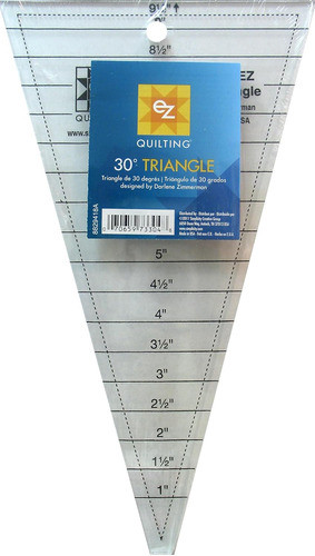 EZ Quilting 30-Degree Triangle Ruler for Patchwork, White, 15x1