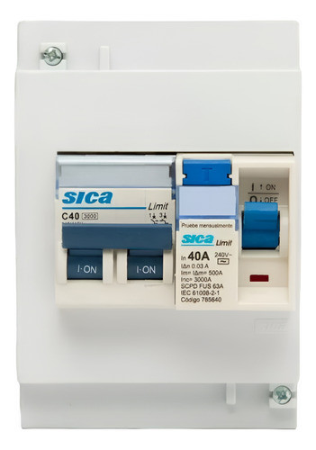 Sica Kit Installation: 1 Thermal 40A + 1 Circuit Breaker 40A + 4 Module Box
