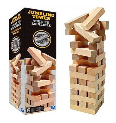 Spin Master Jenga Wooden Balancing Tower Game