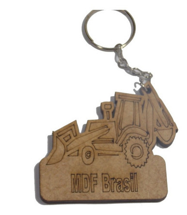 MDF Custom Keychain Tractor with Business Name