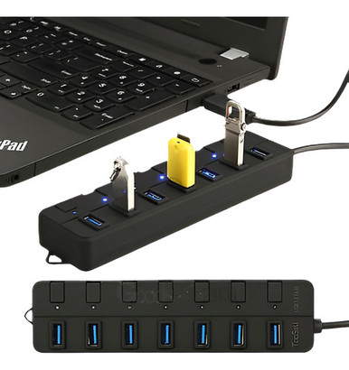 Generic 7 Port USB 3.0 Hub With On/Off Switches