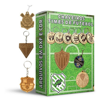 ROBDIGITAL Keychains Vector Package Soccer Team CNC Laser Router