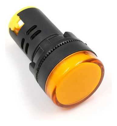 BAW Yellow LED Pilot Light 24V 22mm Round Indicator