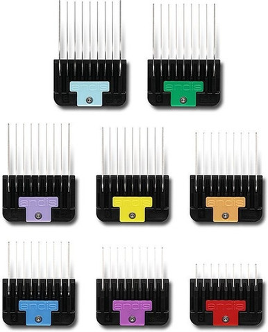 Andis Professional Metal Comb and Attachment Set - 8 Pieces