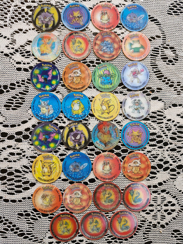 Pokemon Tazos 3D 2nd Generation Lot of 31 Immaculate