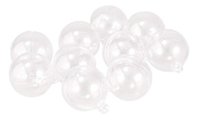 FRECI 10-Pack Plastic Fillable Balls - 30mm Transparent