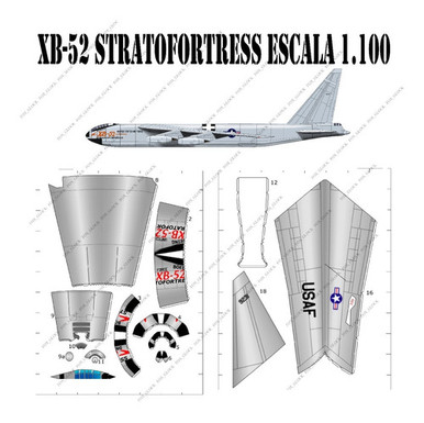 Boeing XB-52 Escala 1:100 Papercraft