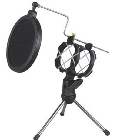 Venetian DS-300A Microphone Stand with Shock Mount and Pop Filter