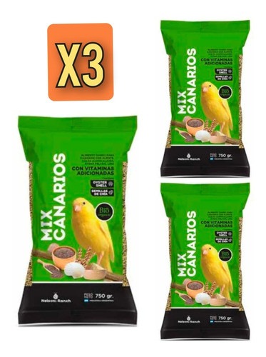 Nelsoni Ranch Canary Food Mix X 750g X 3 Units