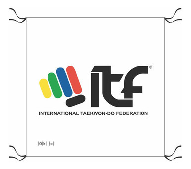ITF Taekwondo Logo Flag 100 X 100 Cm