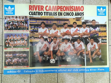 Grafico Lot of 9 River Plate Posters from the '90s - Impeccable Condition