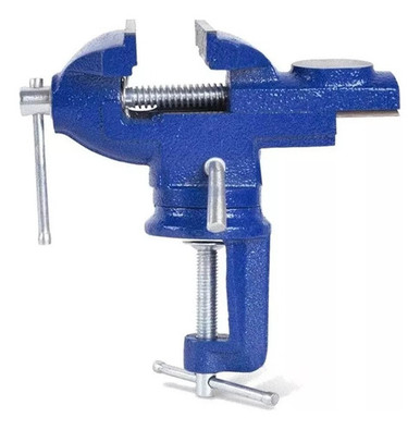 HARDMAX Portable Bench Vise with Swivel Base and Anvil 80 mm