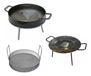 ParrillasArg Original Plow Disk + Lid + Frying Strainer With Edge