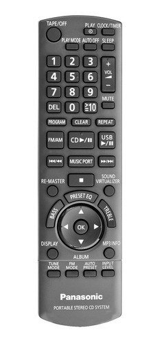 Panasonic Remote Control Audio System Model RX D55AEGK