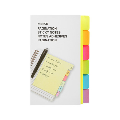 Miniso Page Marker Sticky Notes 6 Colors
