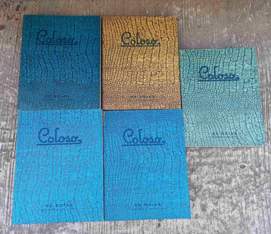 Coloso 5 Vintage School Notebooks with 96 Lined Pages