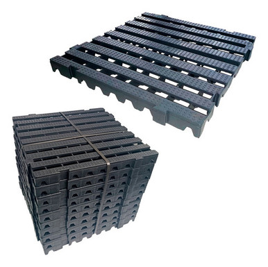 Absolutec.Net 16 Pcs Plastic Pallet Box 4.5 X 50x50 Multi-Purpose Base