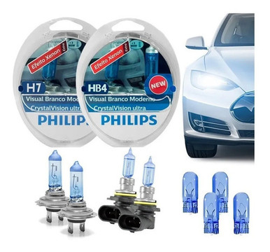 Philips Crystal Vision Ultra H7 + HB4 4300K Kit with Pingos
