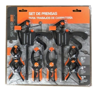 Silver Shadow Set of 8 Clamps for Carpentry Work