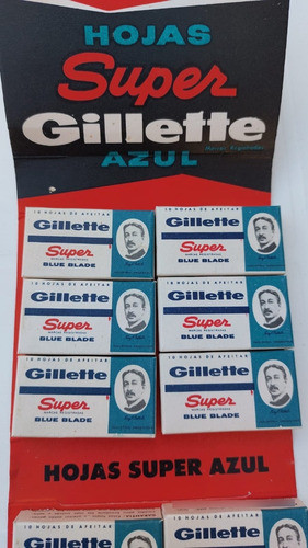 Gillette Blue Blade Super Azul Stainless Steel Razor Blades